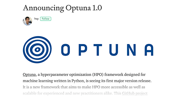Optuna - A hyperparameter optimization framework Optuna - A hyperparameter optimization framework